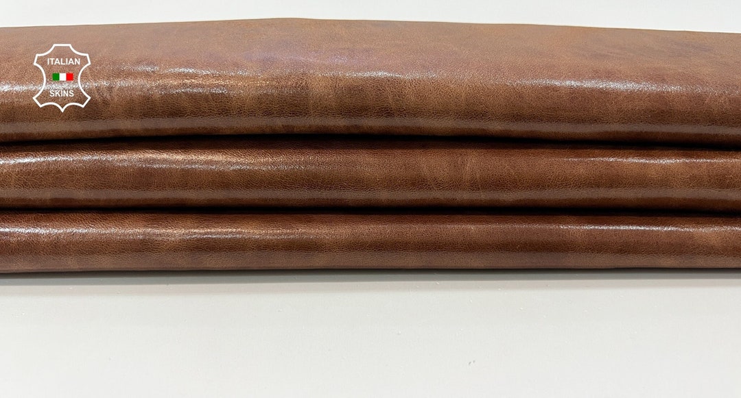Delivered Duty Paid - BRANDY COGNAC BROWN Waxy Shiny Vintage Look Soft ...