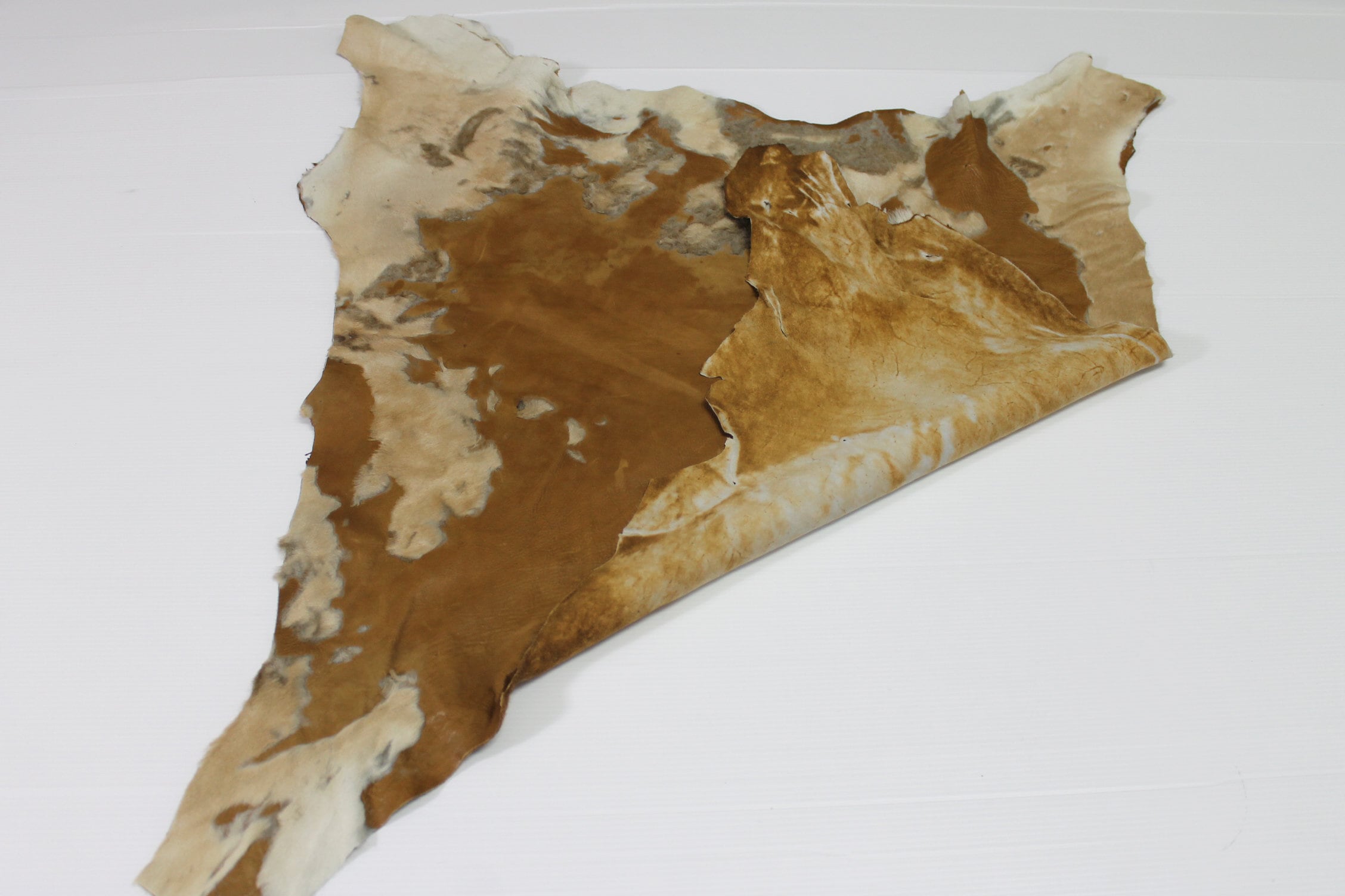 WESTERN CAMEL and beige hair on cowboy Italian genuine calfskin calf ...