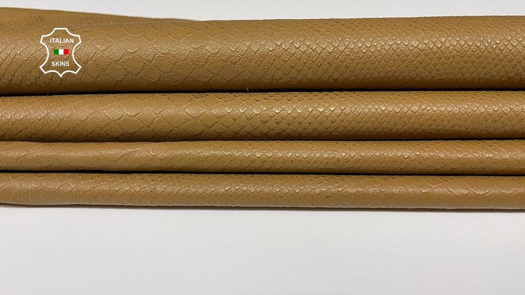 Delivered Duty Paid-camel BROWN SNAKE Embossed Textured Gold Pearlized ...