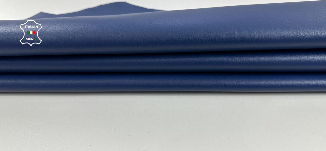 BLUE SMOOTH Italian Goatskin Goat Leather Hide Hides Skin Skins 4sqf 1 ...