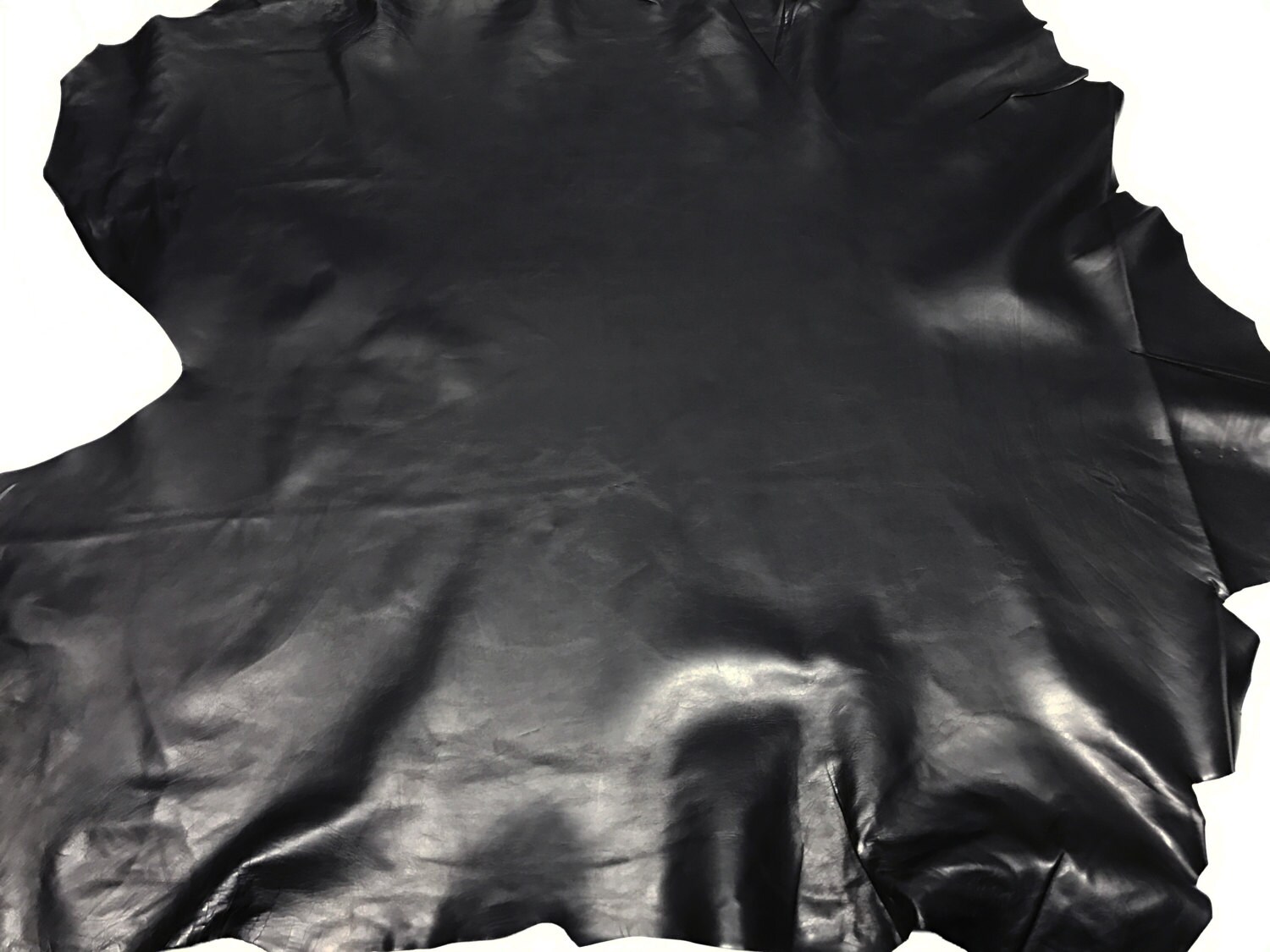Italian Calf calfskin leather hide skin 3 skins hides BLACK total 23sqf