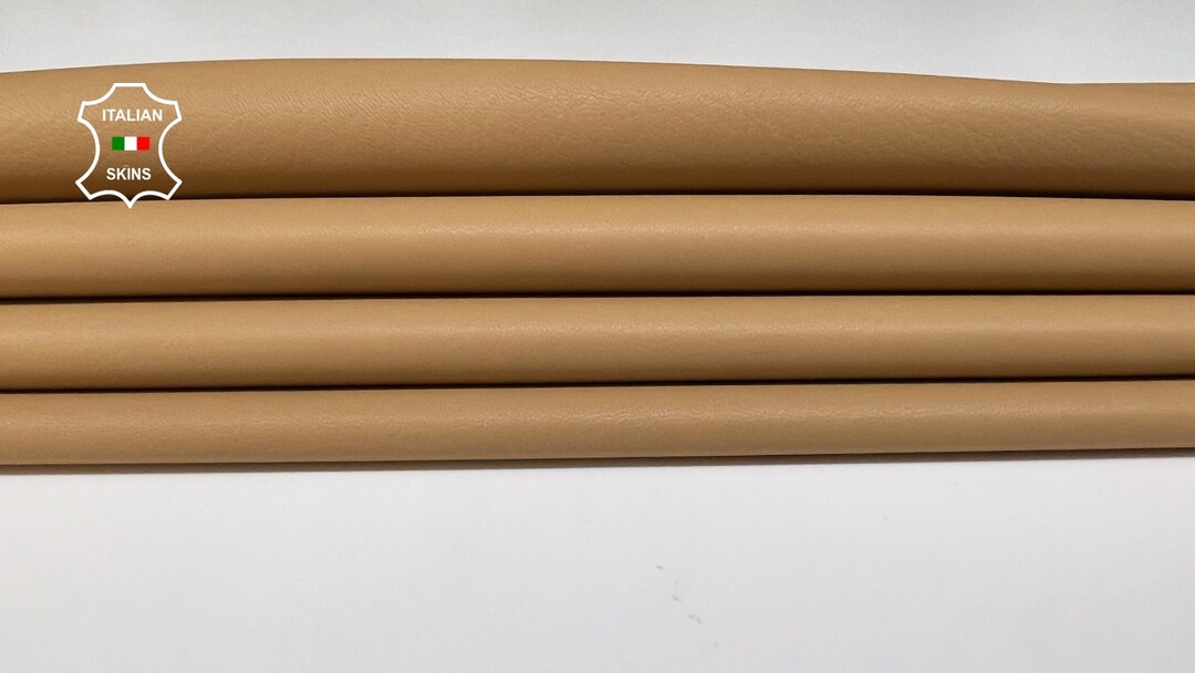 CREAM BEIGE Thin Soft Italian Lambskin Lamb Sheep Leather Hide Hides ...