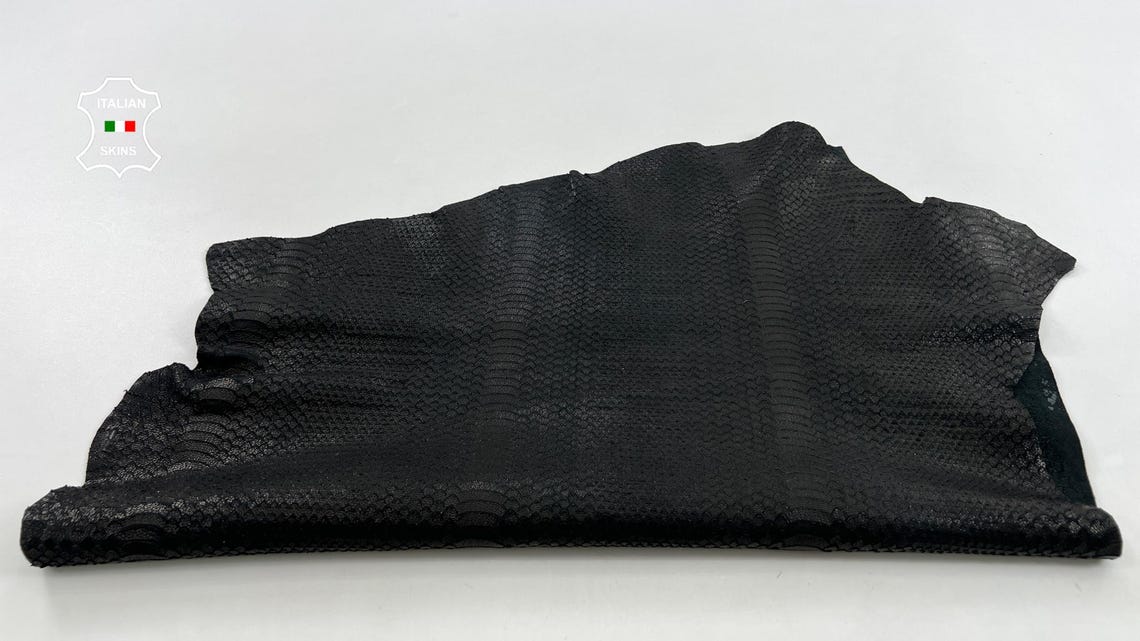 Delivered Duty Paid - WASHED BLACK SNAKE Textured Print on Vegetable ...