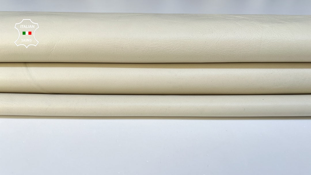 BONES BEIGE Soft Italian Lambskin Lamb Sheep Leather Hide Hides Skin ...