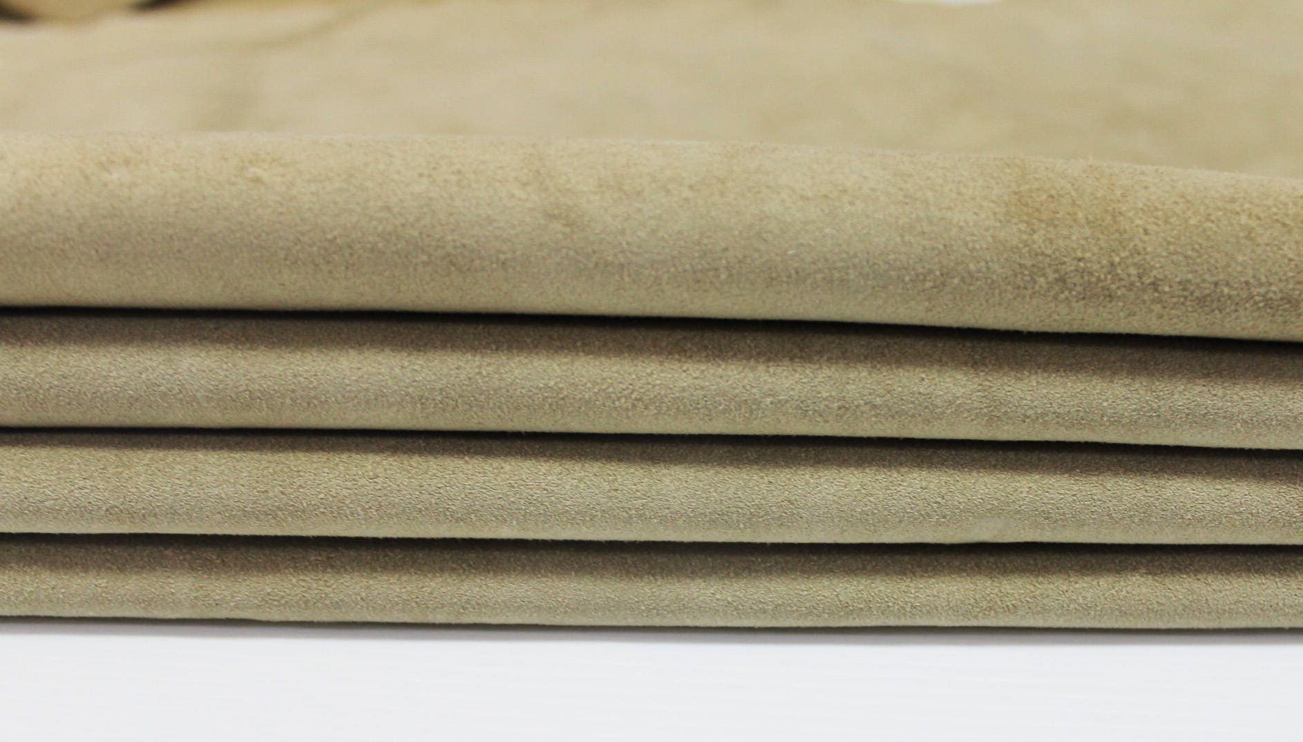 BEIGE SUEDE Calf Calfskin Italian genuine leather skin skins hide hides ...