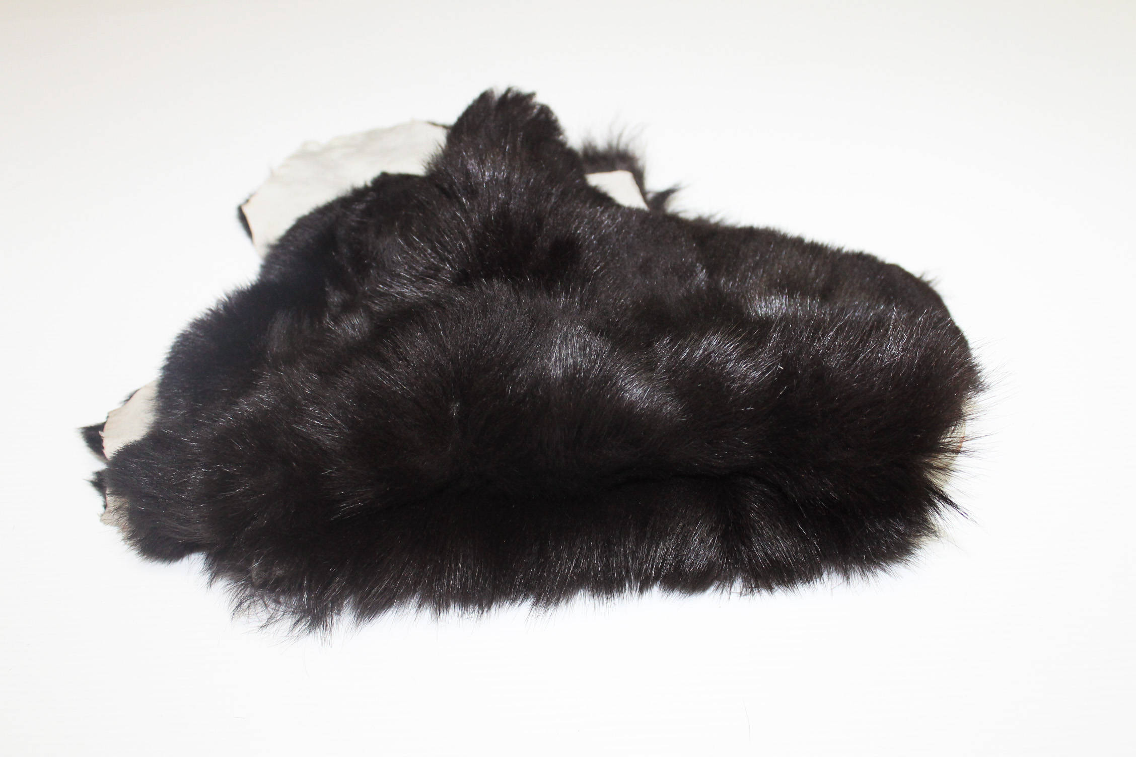 DARK BROWN sheepskin hair on shearling fur sheep Italian leather skin ...