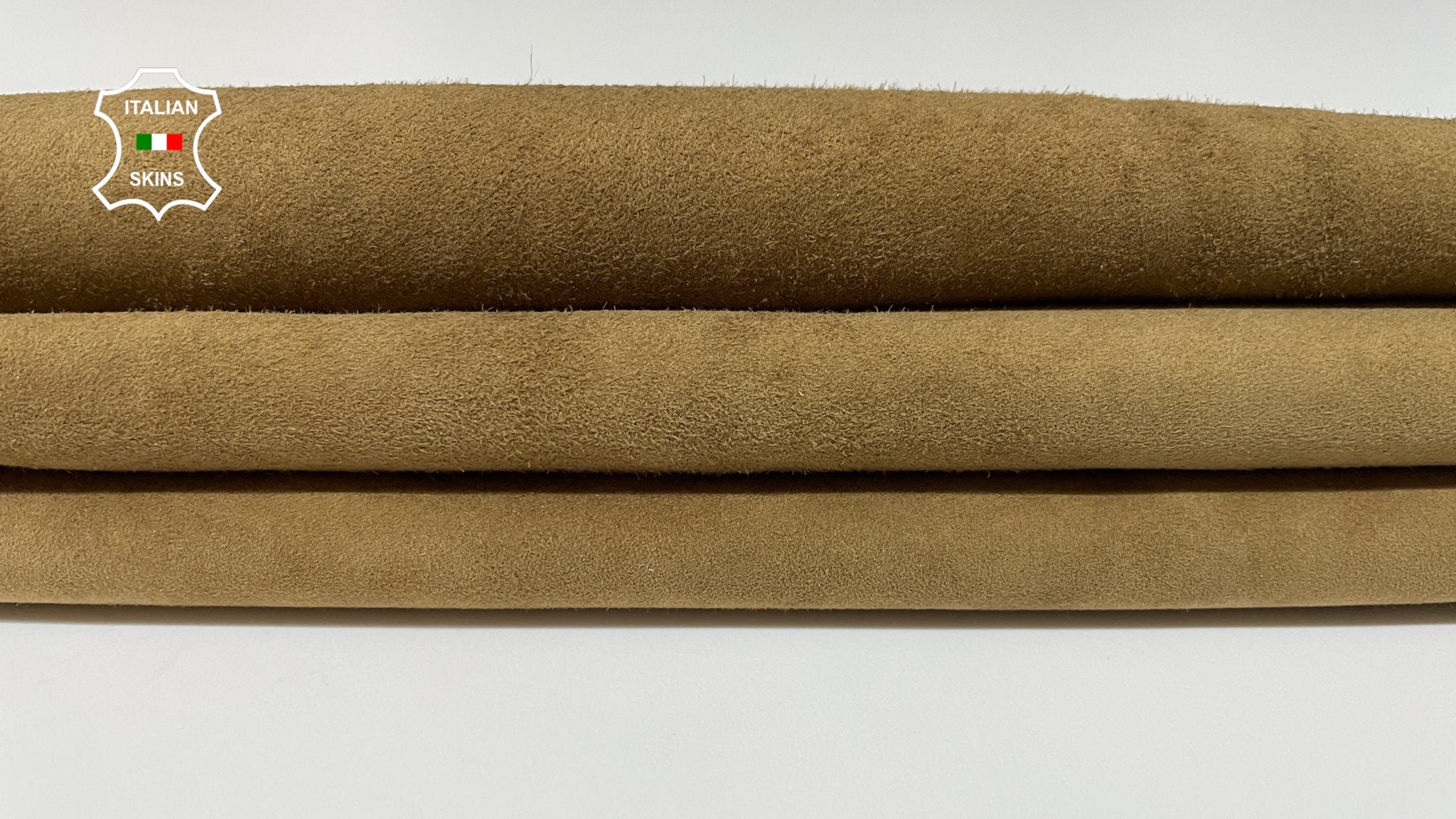 SAND BROWN SUEDE Italian Goatskin Goat Leather hides hide skin skins 4 ...