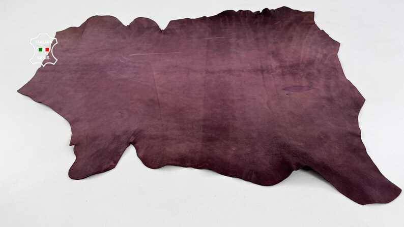 WASHED ROUGH VINTAGE Look Wine Plum Vegetable Tan Thick Soft Italian ...