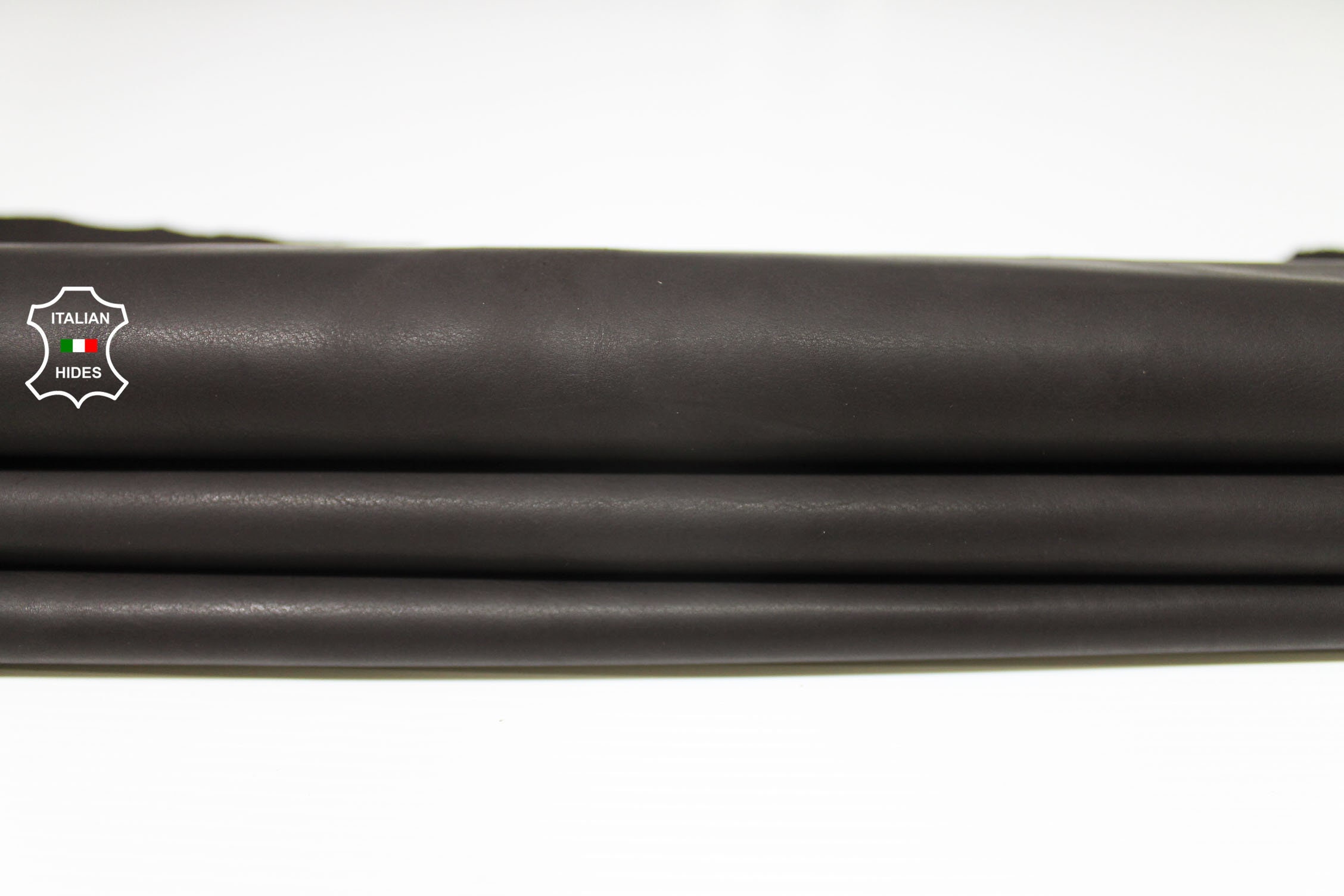 VERY DARK BROWN soft Italian Calfskin Calf cow leather material for ...