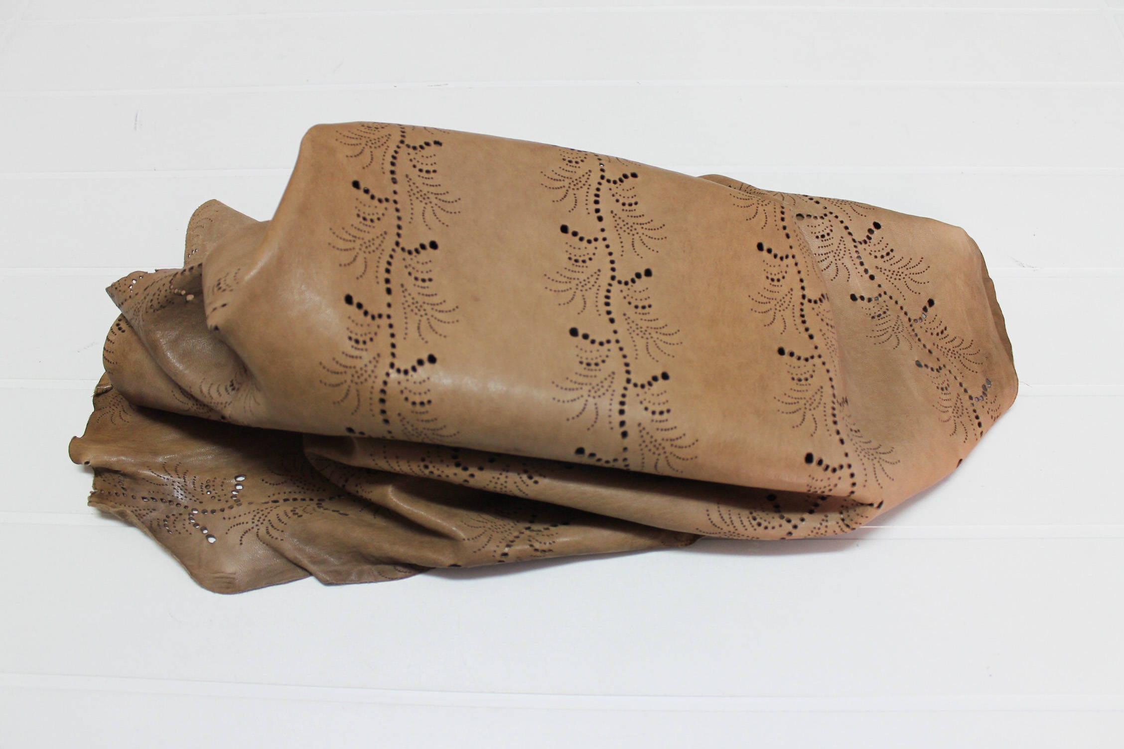 Italian Goatskin leather skin hide skins hides washed antiqued WALNUT ...