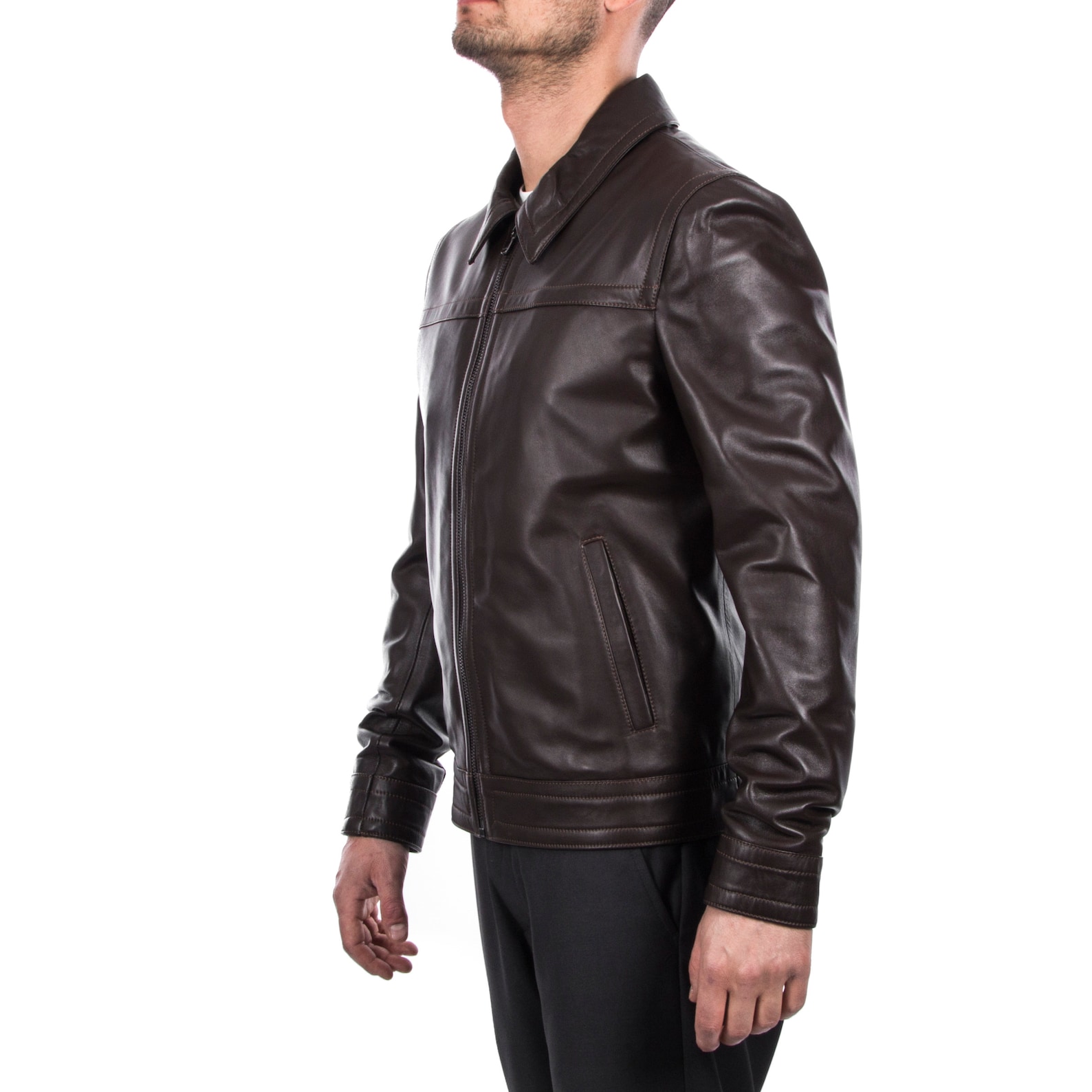 Italian Handmade Men Genuine Lambskin Leather Jacket Casual - Etsy