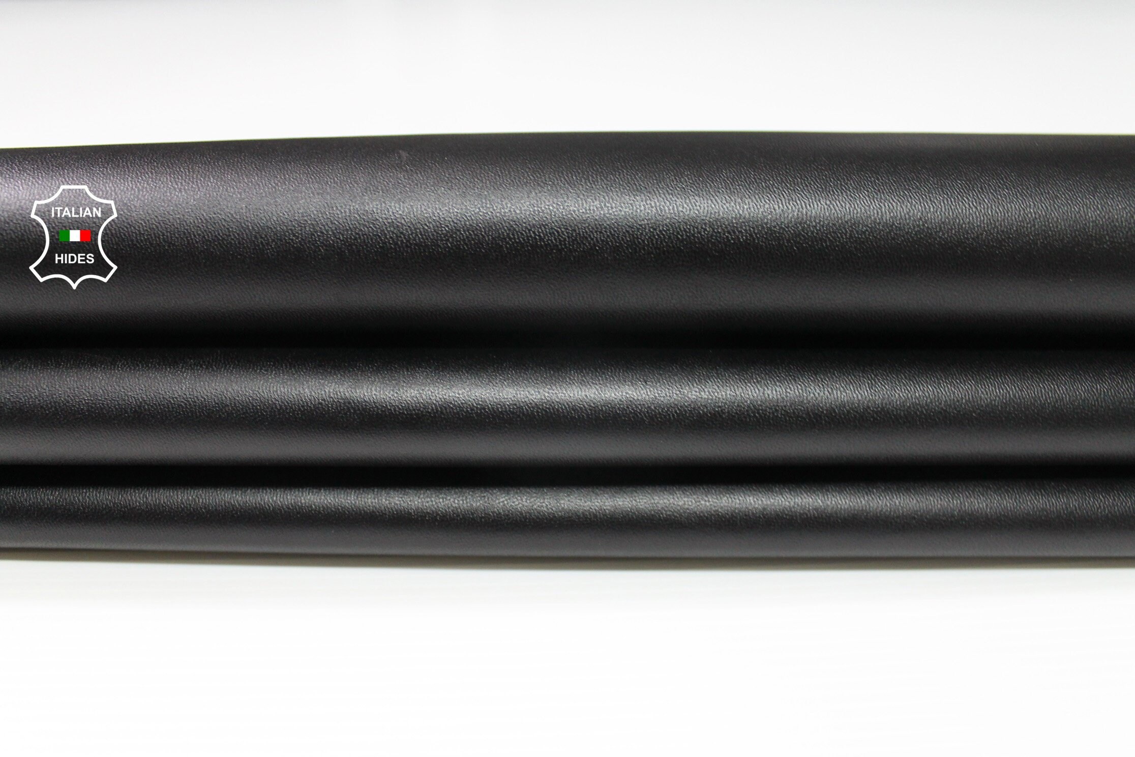 BLACK SMOOTH Italian Goatskin Goat leather material for sewing skin ...