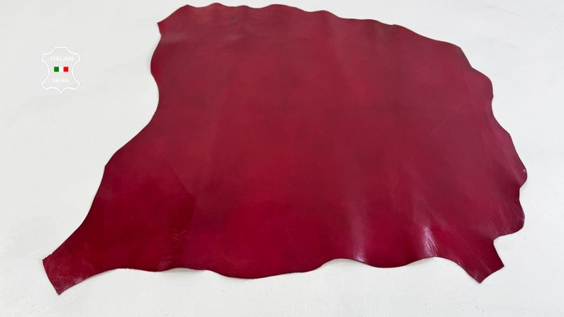 Free Fedex & Duties - CHERRY RED SHINY Tomaia Thin Italian Goat Leather ...