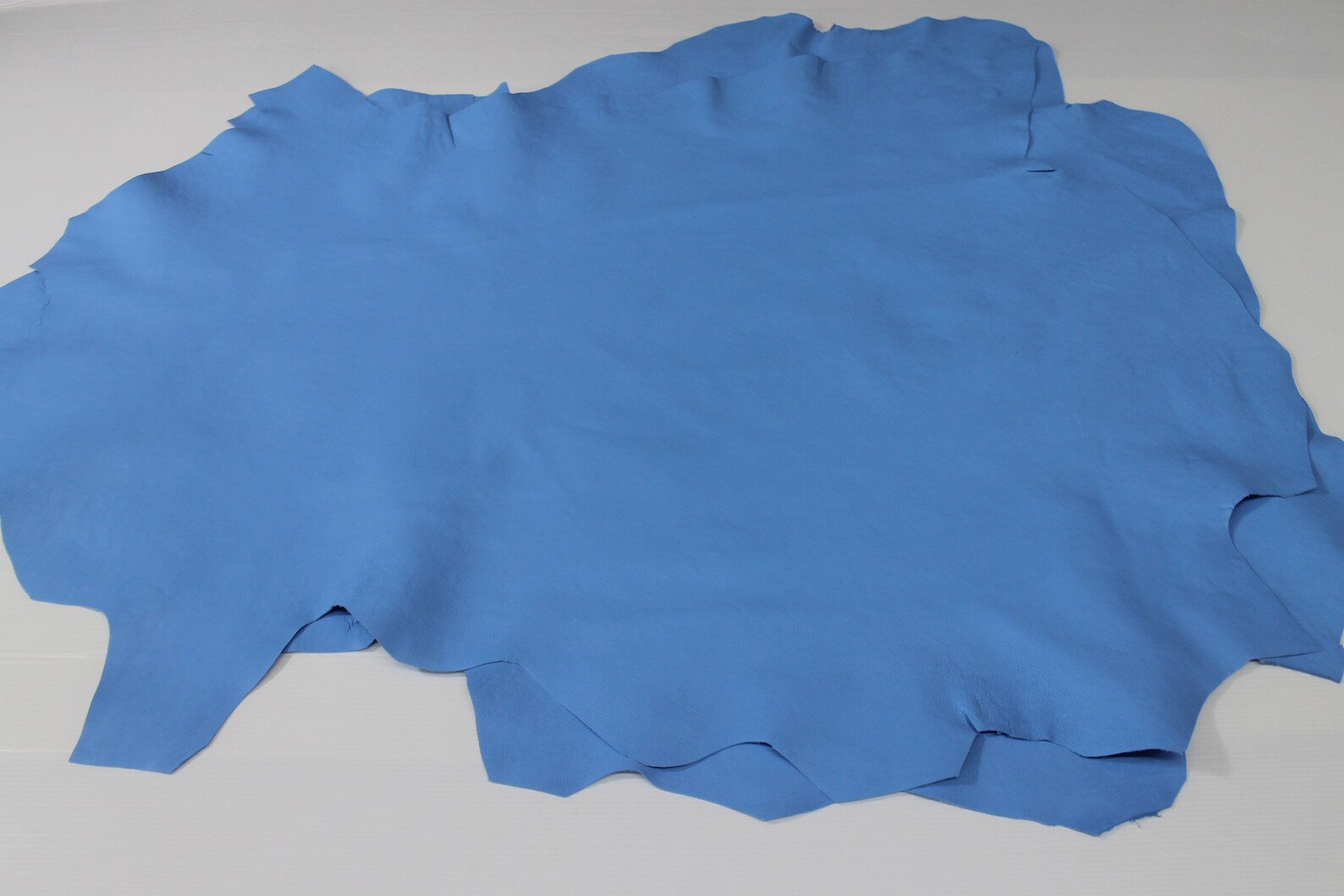WASHED AZURE BLUE Vegetable Tan Italian Genuine Lambskin Lamb Sheep ...