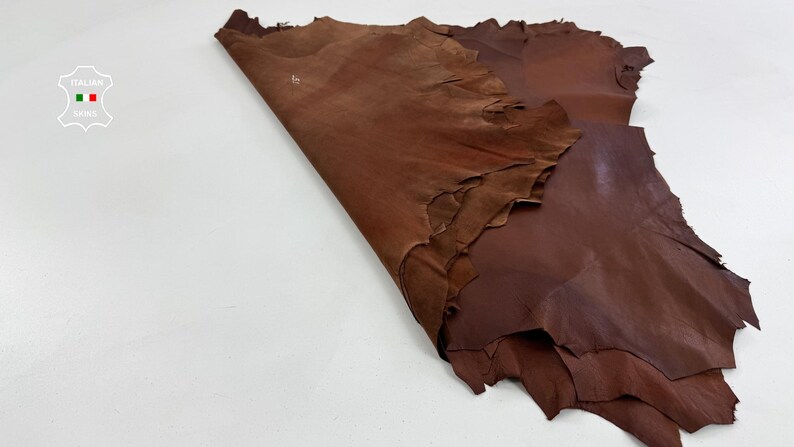 GLOVES ANILINE BROWN Vegetable Tan Thin Soft Italian Lamb Leather Pack ...