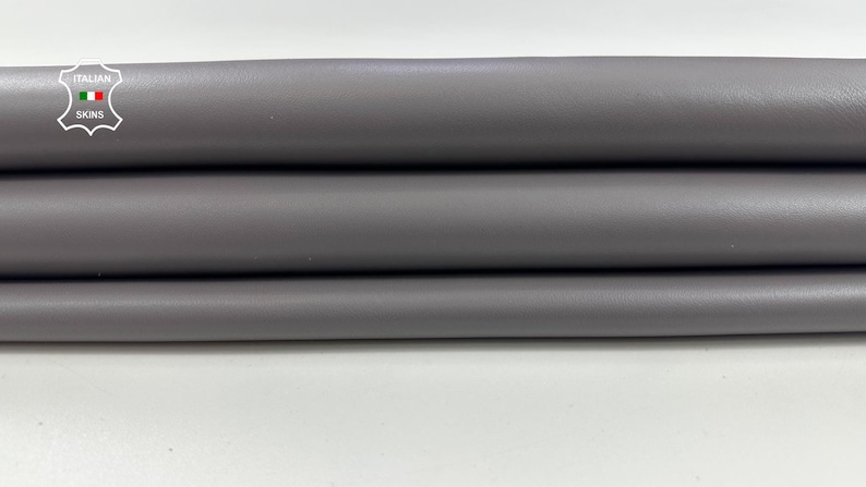 Delivered Duty Paid - GREY GRAY Italian Lambskin Sheep Lamb Leather ...