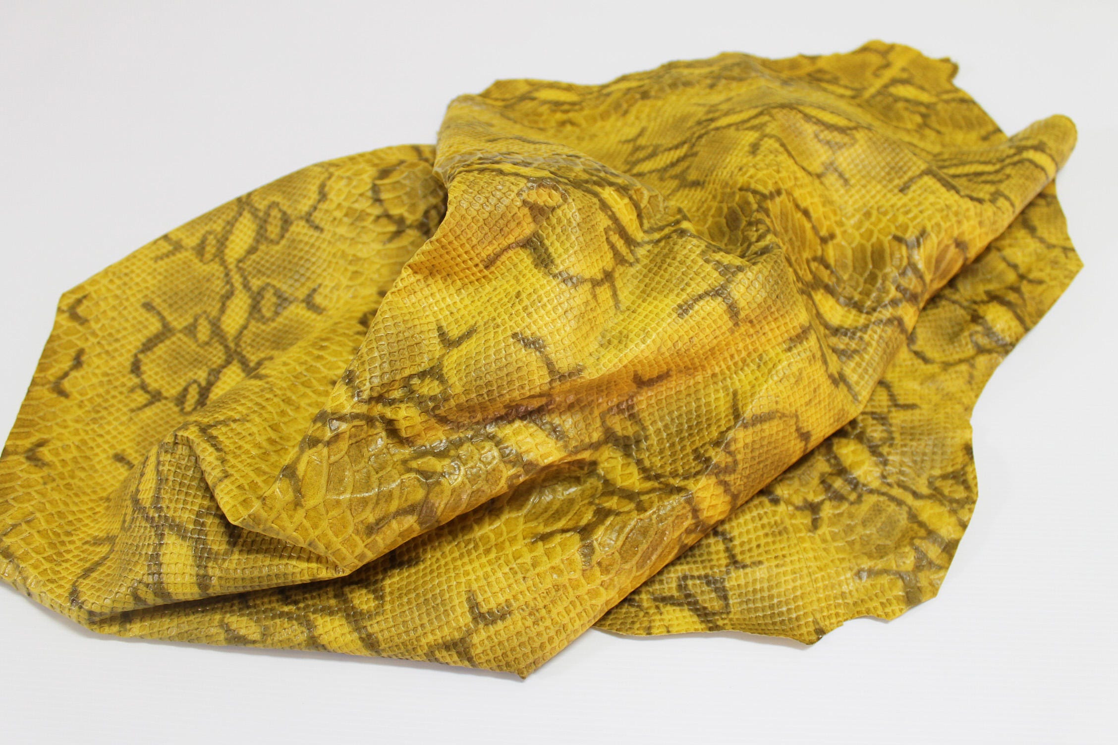 Italian thin Lamb Lambskin leather skin skins hide hides PYTHON SNAKE ...