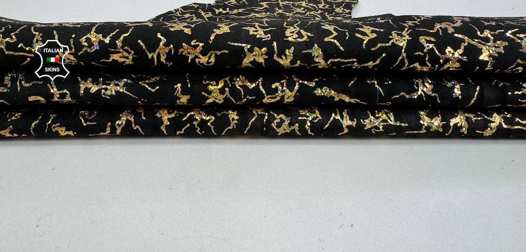 Delivered Duty Paid - METALLIC HOLOGRAPHIC GOLD Motifs Print Thin ...