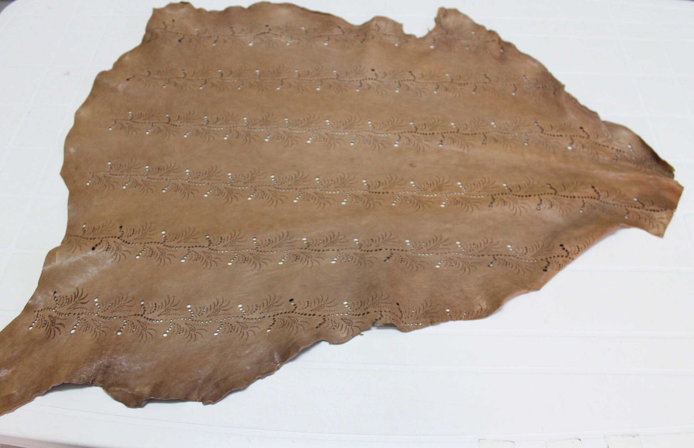 Italian Goatskin leather skin hide skins hides washed antiqued WALNUT ...