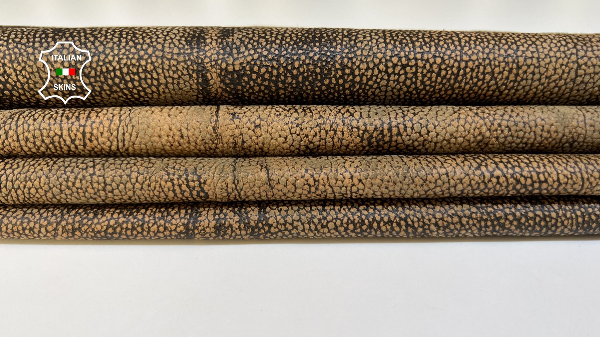 DARK BROWN PEBBLE Grainy Vintage Look Soft Italian Goatskin Goat ...