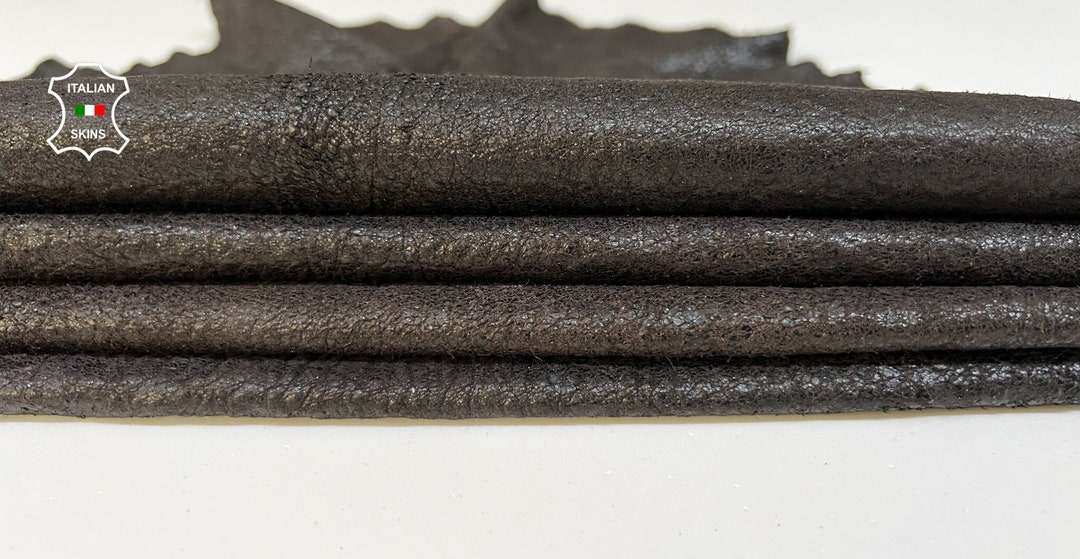 DARK BROWN VERY Vintage Look Vegetable Tan Soft Italian Lambskin Lamb ...