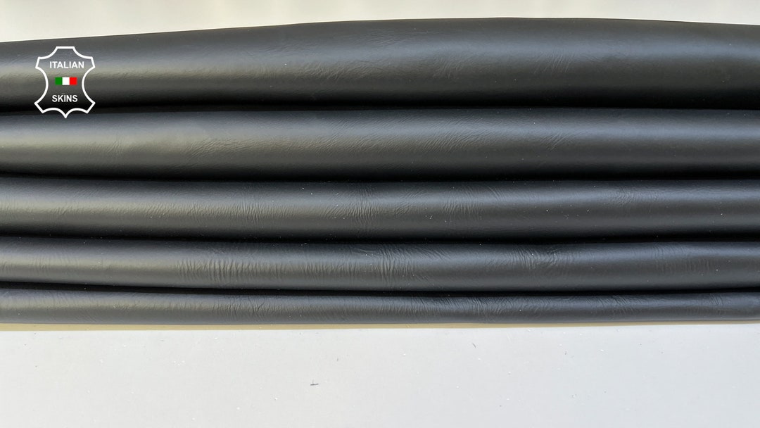 BLACK Thick Italian Calfskin Calf Cow Leather Pack 3 Skins Total 20sqf ...