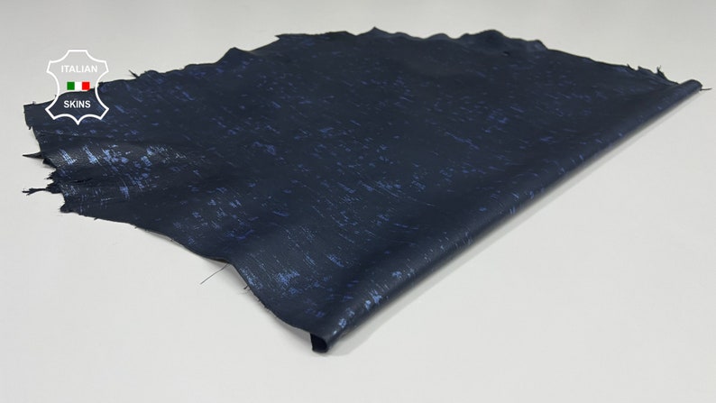 Free FedEx & Duties - DARK BLUE DISTRESSED Printed Thin Soft Italian ...