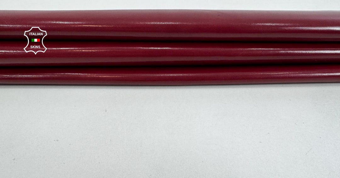 Free Fedex & Duties - CHERRY RED SHINY Tomaia Thin Italian Goat Leather ...