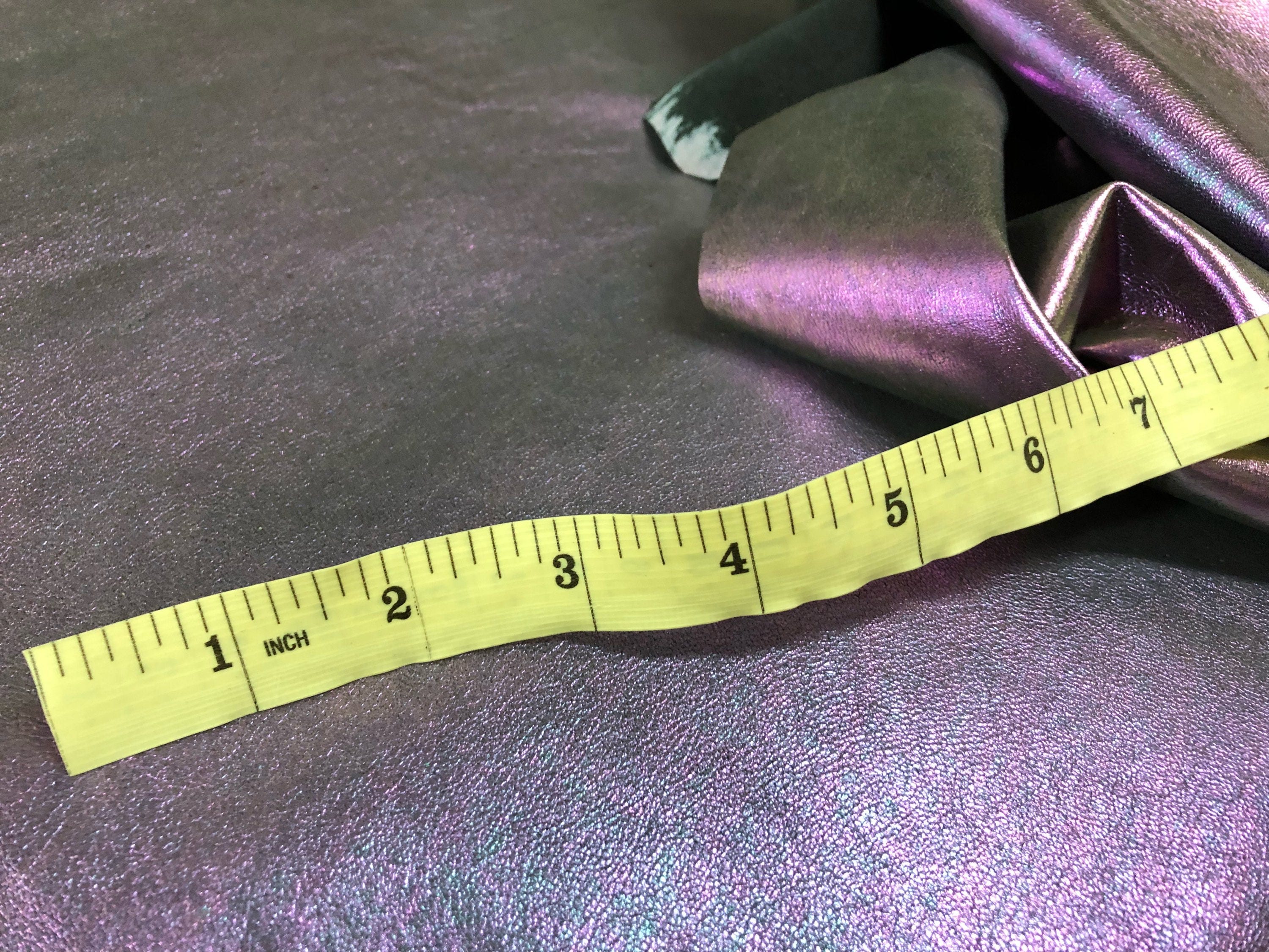 Italian Lambskin leather hide skin hides skins PURPLE HOLOGRAPHIC ...