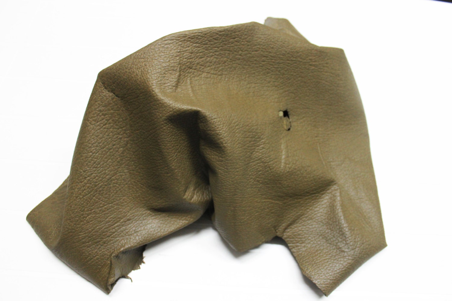 Italian Goatskin leather hide hides skin skins Grainy ARMY GREEN OLIVE ...