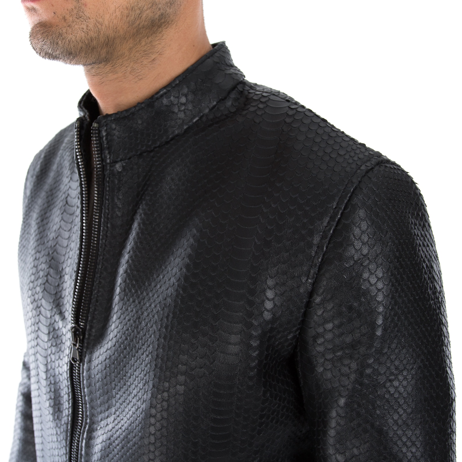 Italian Handmade Slim Fit Men Genuine Leather Jacket Black | Etsy