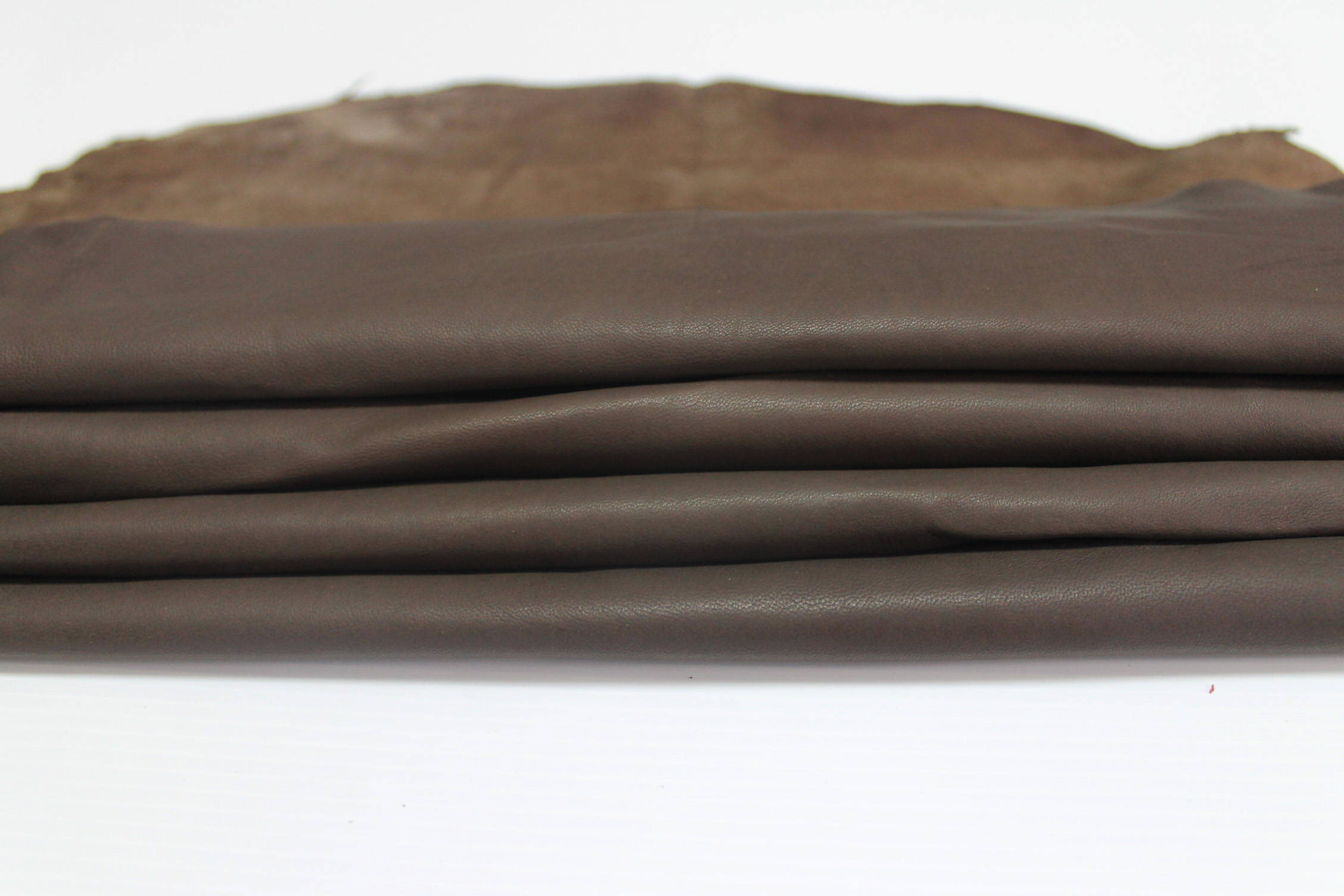 thin soft fallow brown Italian genuine Lamb Lambskin leather skin skins ...