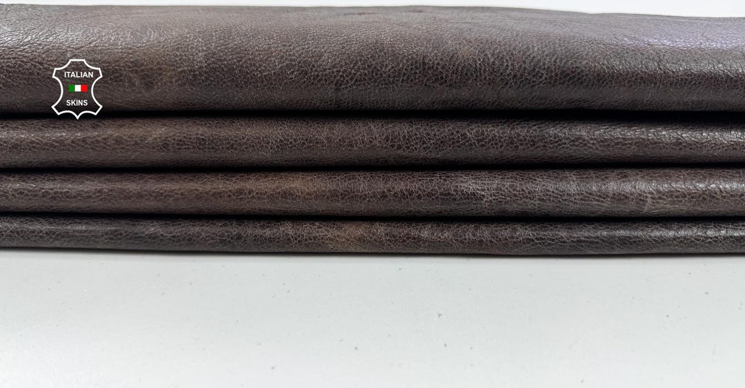 Delivered Duty Paid - BROWN CRINKLED Vintage Look Soft Italian Goatskin ...