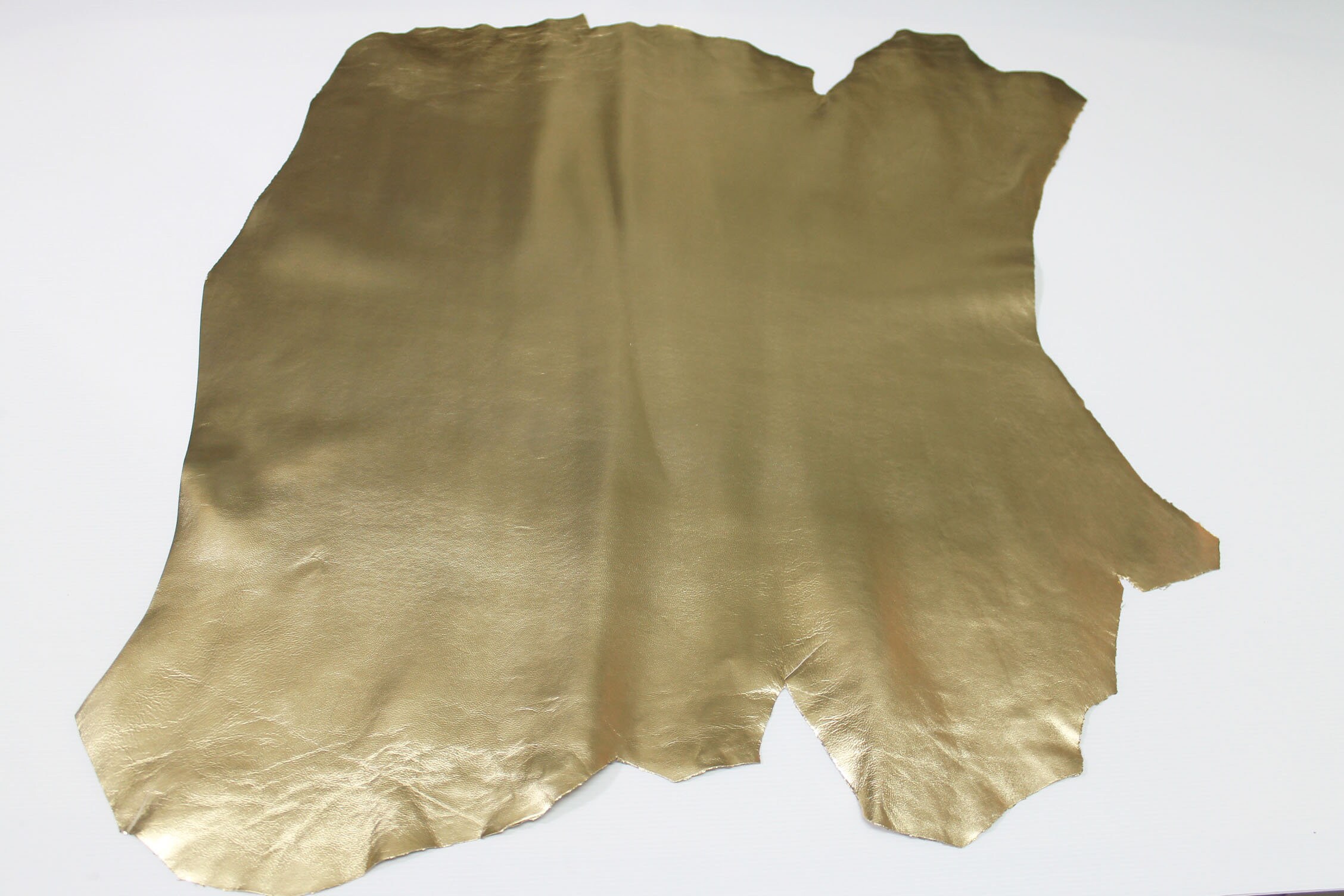 METALLIC GOLD smooth Italian Goatskin Goat genuine leather skins hides ...