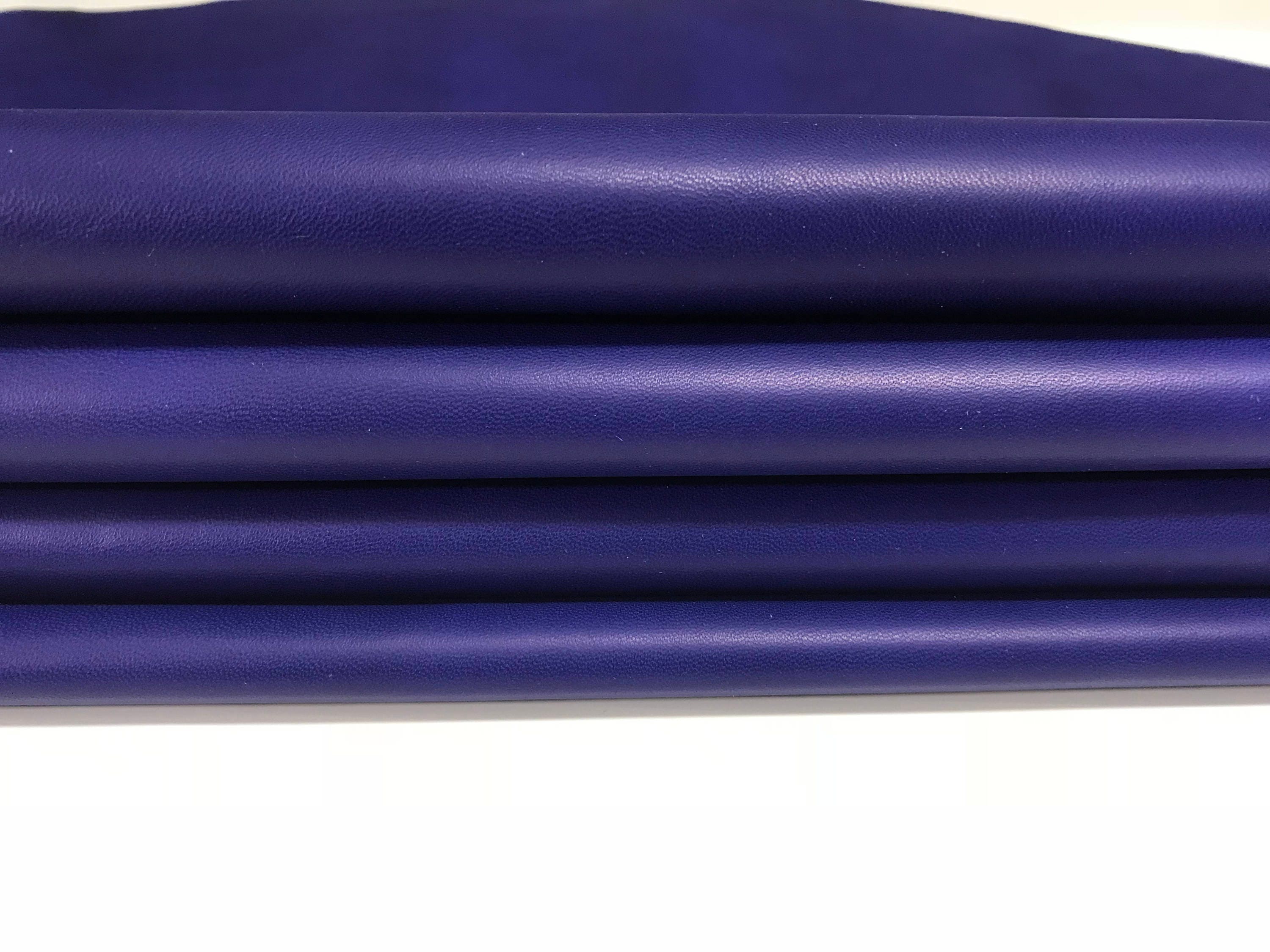 PURPLE VIOLET INDIGO Italian smooth Goatskin Goat leather skin skins ...