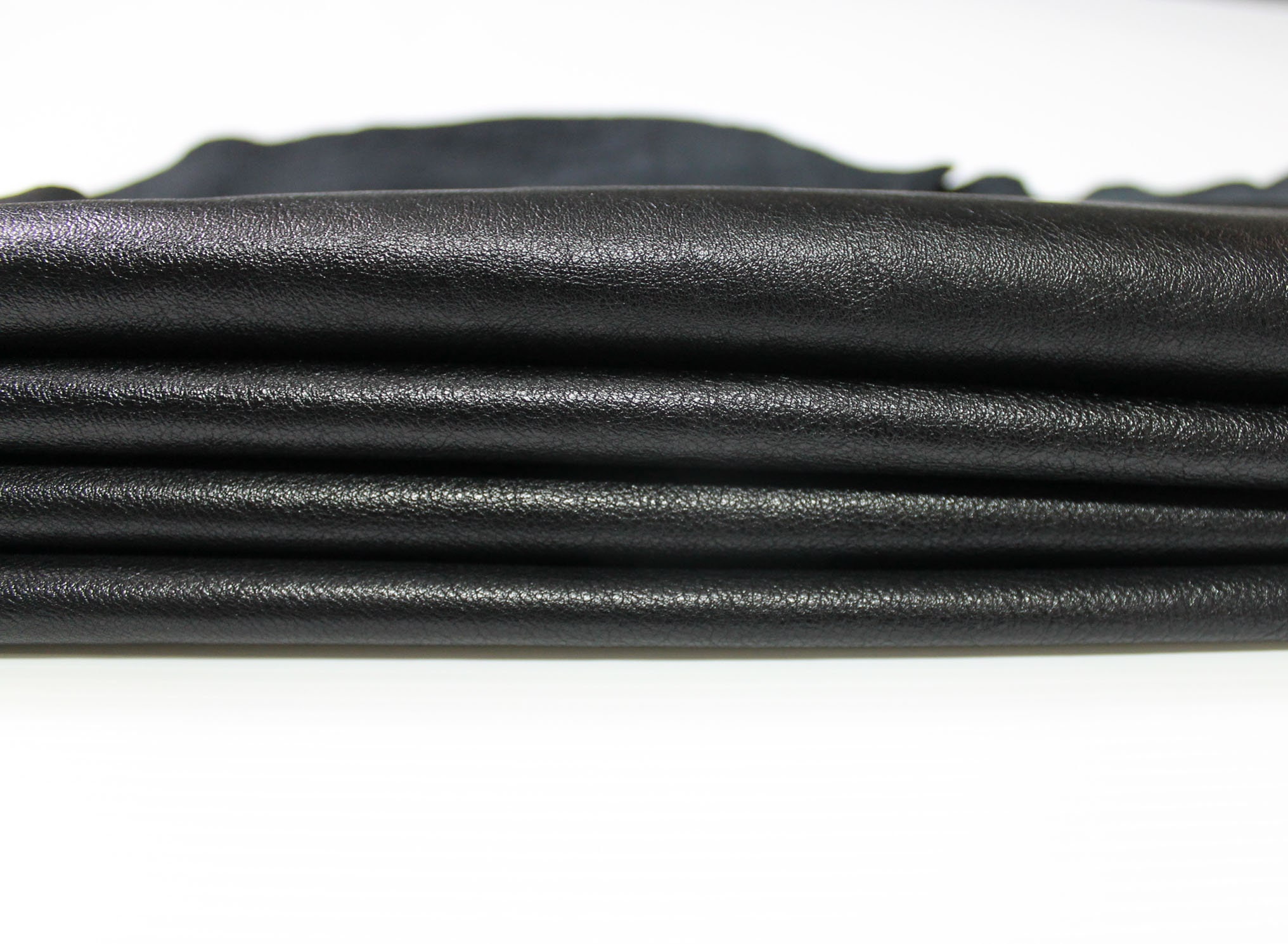 BLACK Shiny rough soft Calfskin Calf Cow Cowhide upholstery leather ...