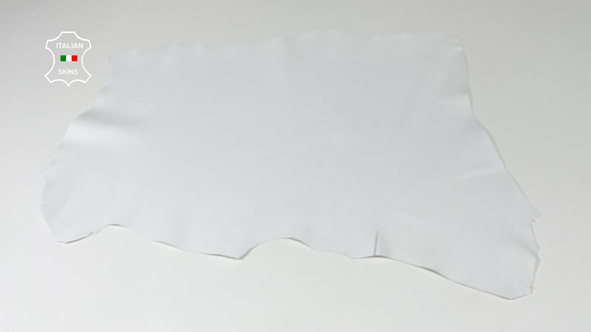 SNOW WHITE SMOOTH Italian Goatskin Goat Leather hide hides skin skins 3 ...