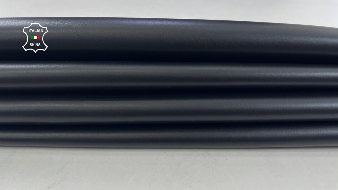 BLACK SMOOTH Italian Goatskin Goat Leather Pack 2 Hides Skins Total ...