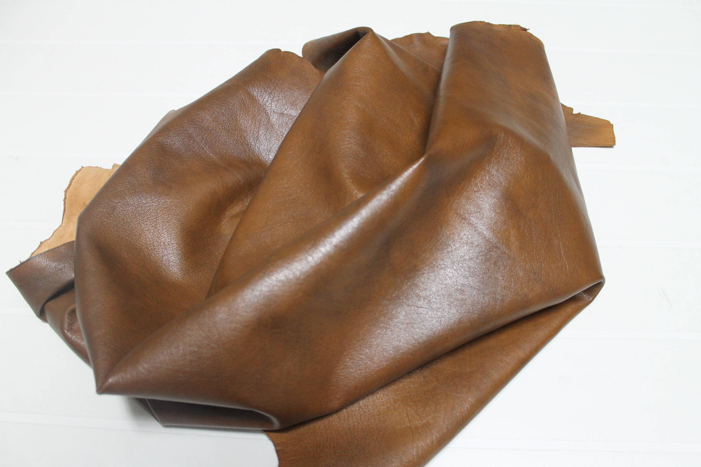 Italian Goatskin Goat leather skin skins hide hides TAN BROWN ...