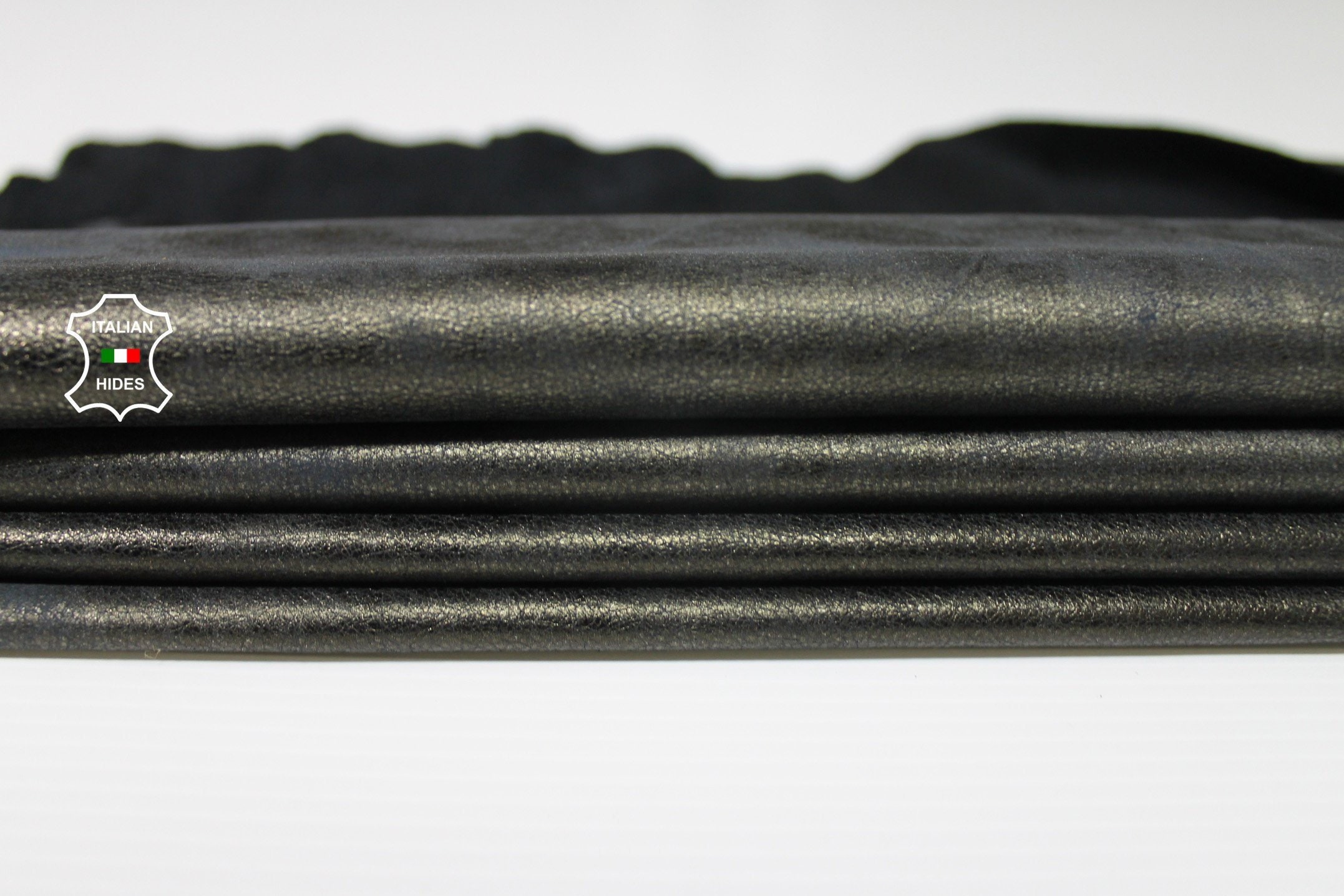 METALLIC BRONZE DISTRESSED antiqued thin soft Calfskin Calf Cow leather ...