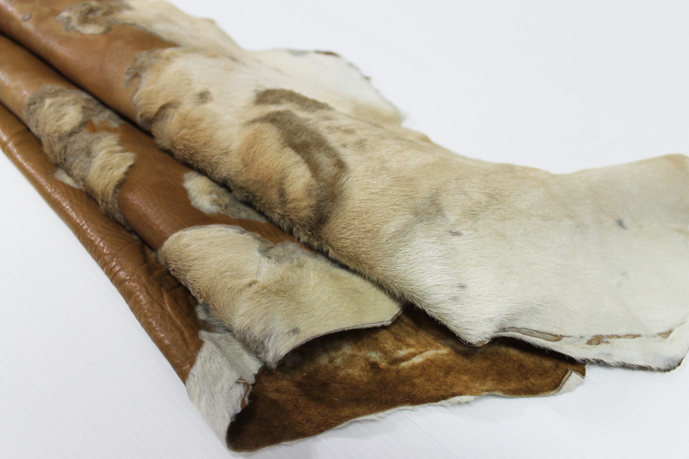 WESTERN CAMEL and beige hair on cowboy Italian genuine calfskin calf ...