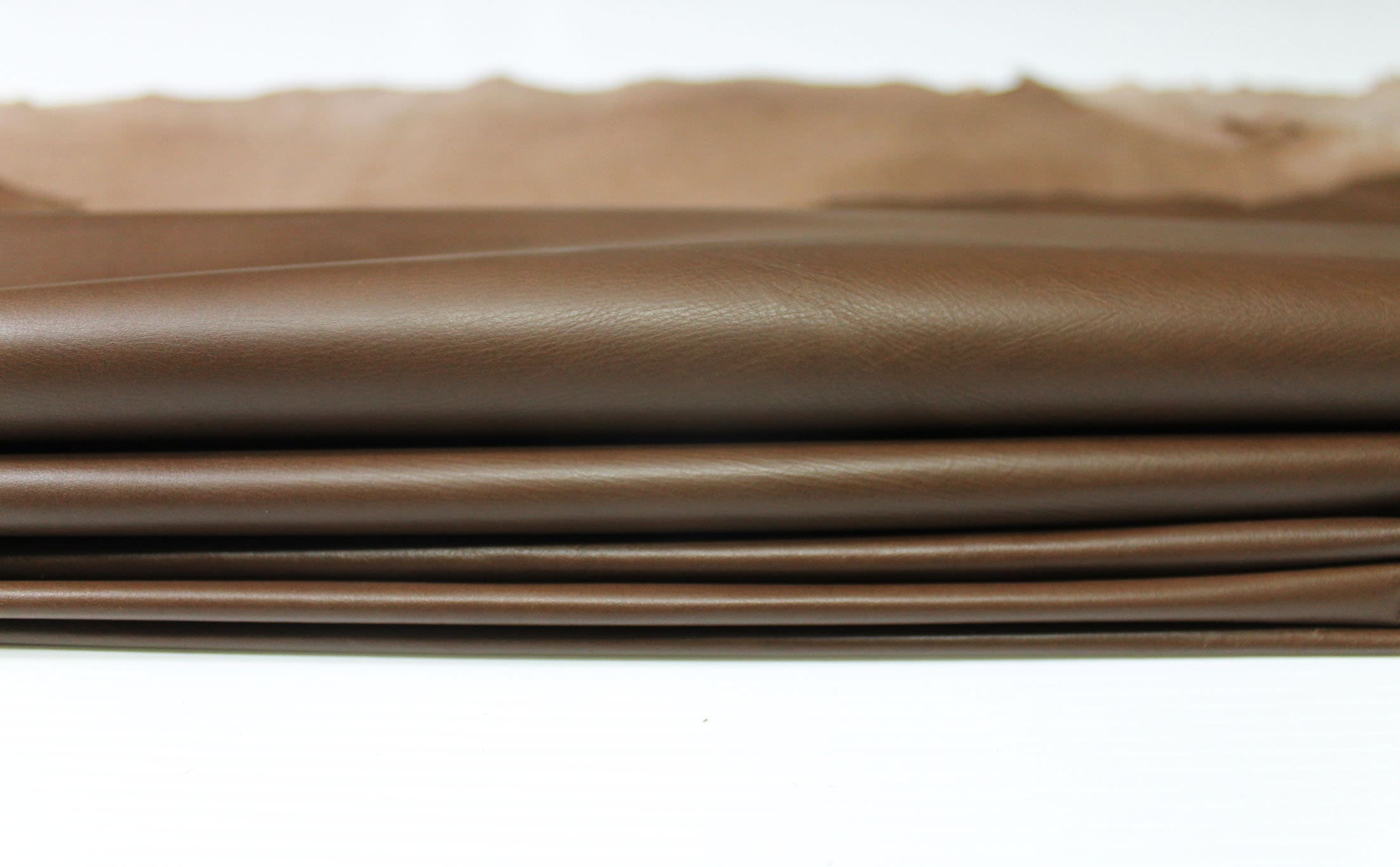 BROWN thin soft Italian Calfskin Calf cow leather material for sewing 2 ...