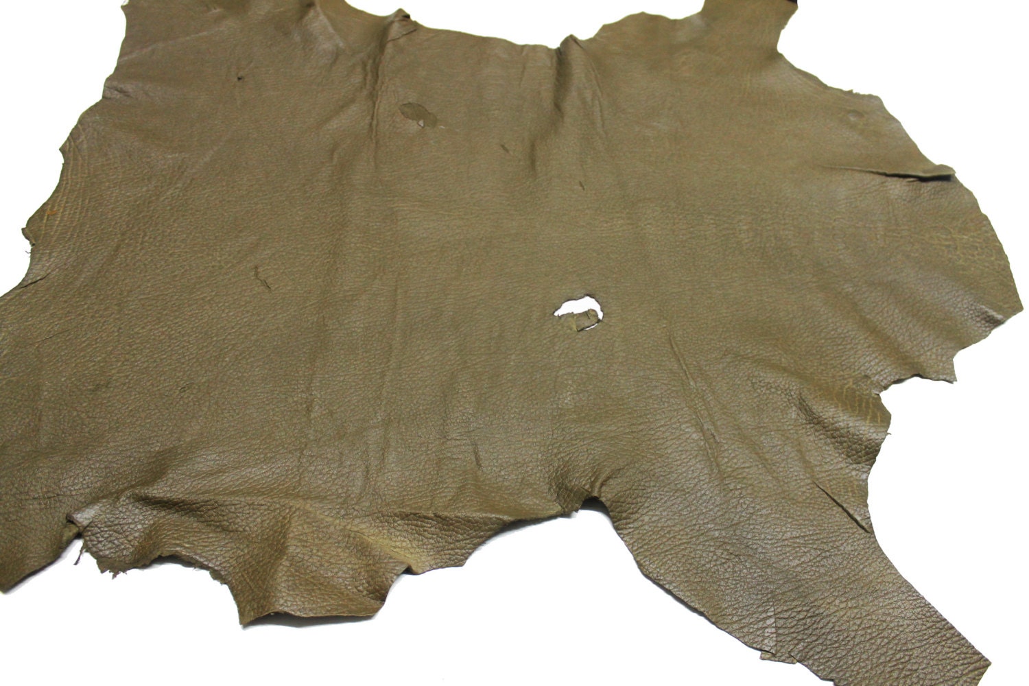 Italian Goatskin leather hide hides skin skins Grainy ARMY GREEN OLIVE ...