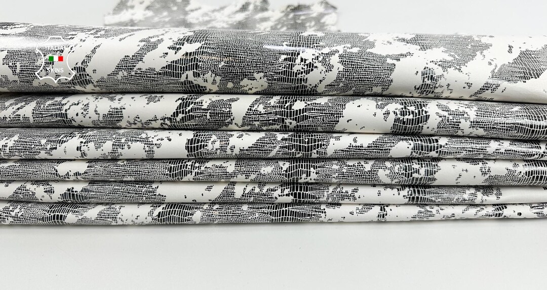 Delivered Duty Paid - GUNMETAL TEJUS REPTILE Camo Design Print on White ...
