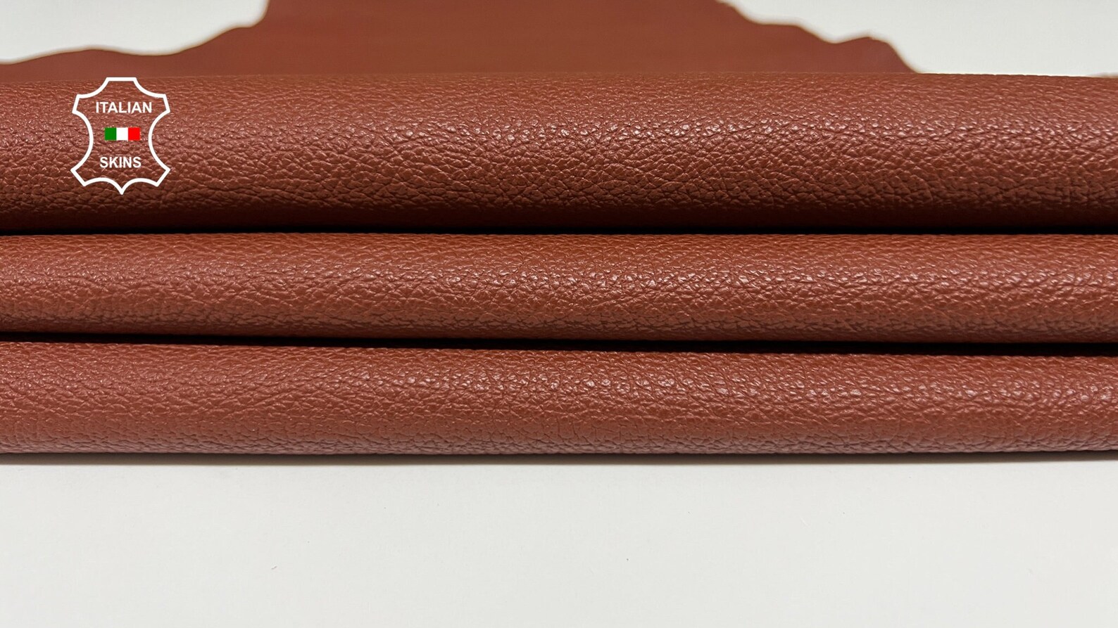 Delivered Duty Paid-brown GRAINY ROUGH Thick Soft Italian Calfskin Calf ...