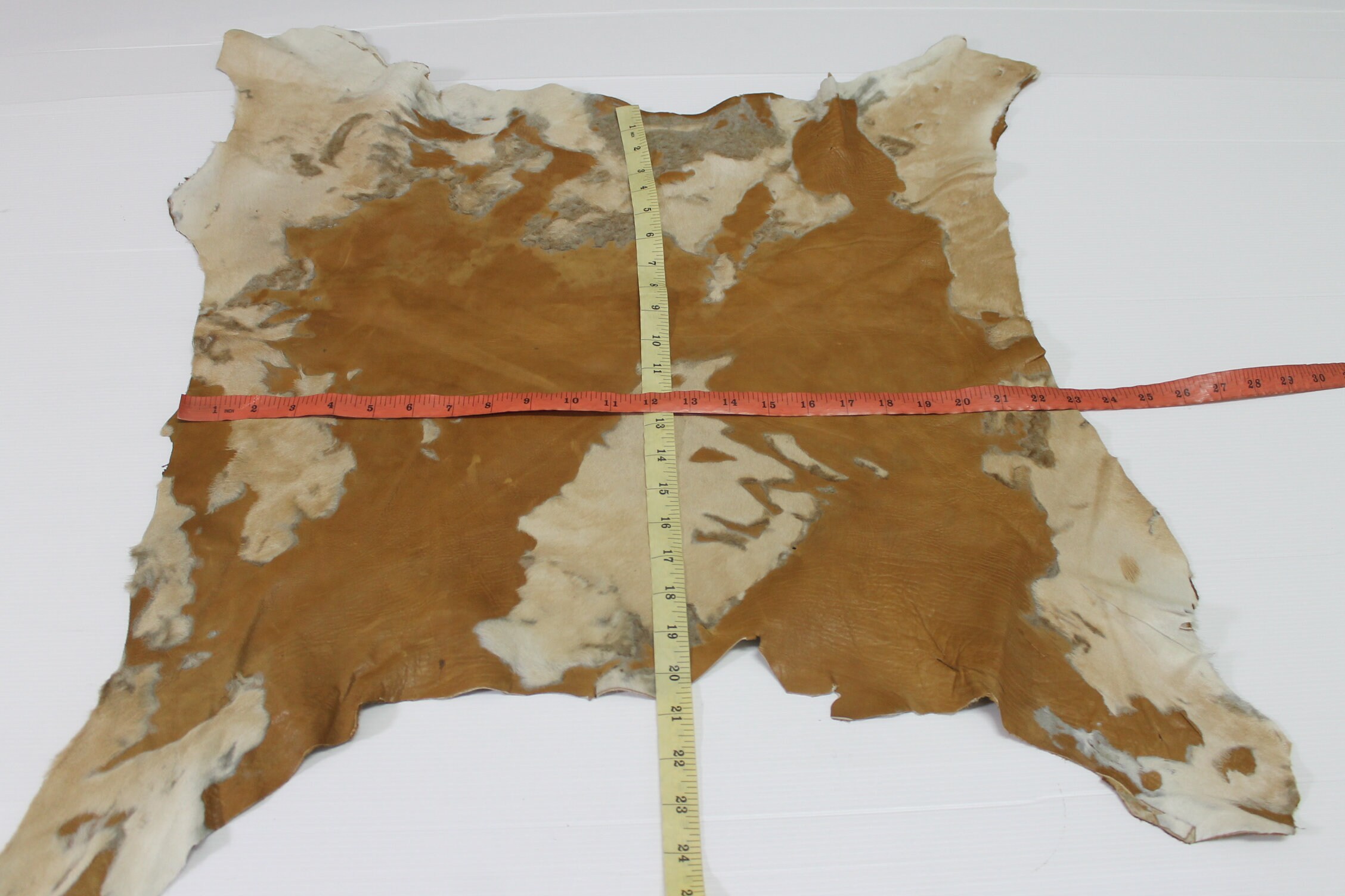 WESTERN CAMEL and beige hair on cowboy Italian genuine calfskin calf ...