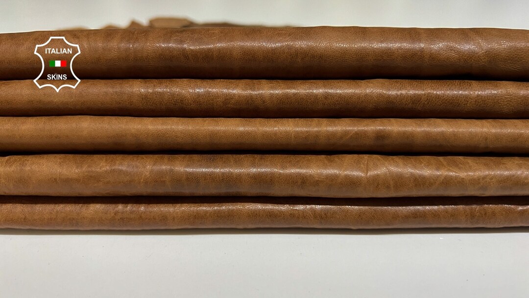 Delivered Duty Paid - BROWN WRINKLED VEGETABLE Tan Thin Soft Italian ...