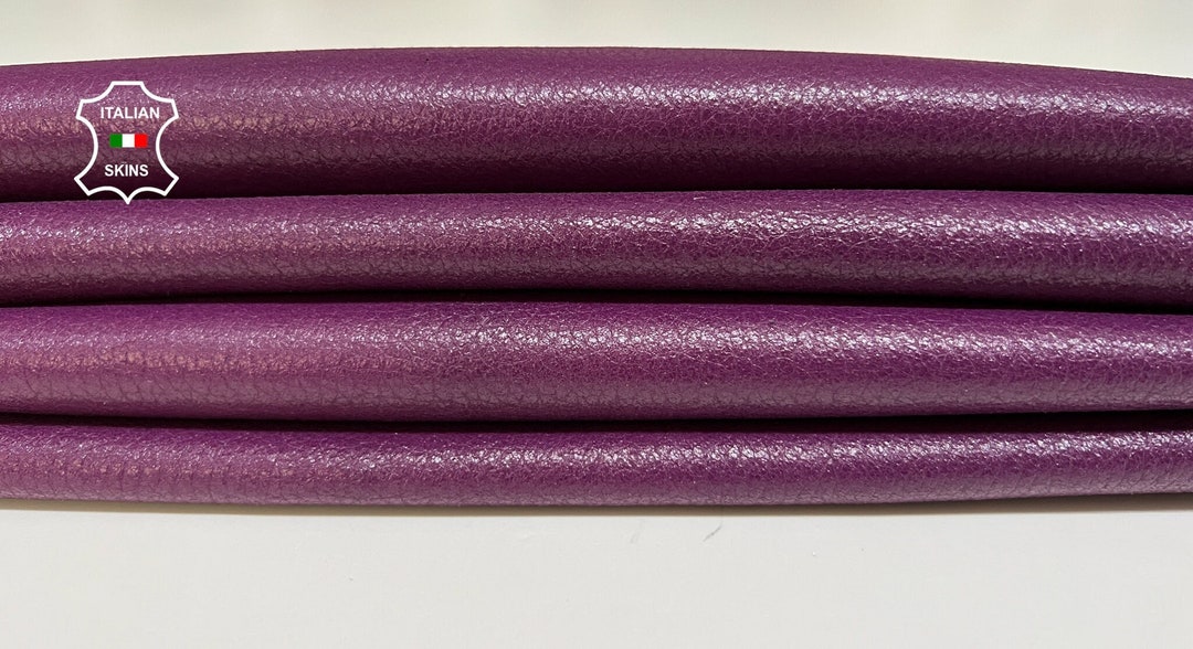 Delivered Duty Paid - PURPLE PEBBLE GRAINY Shiny Rough Italian Goatskin ...