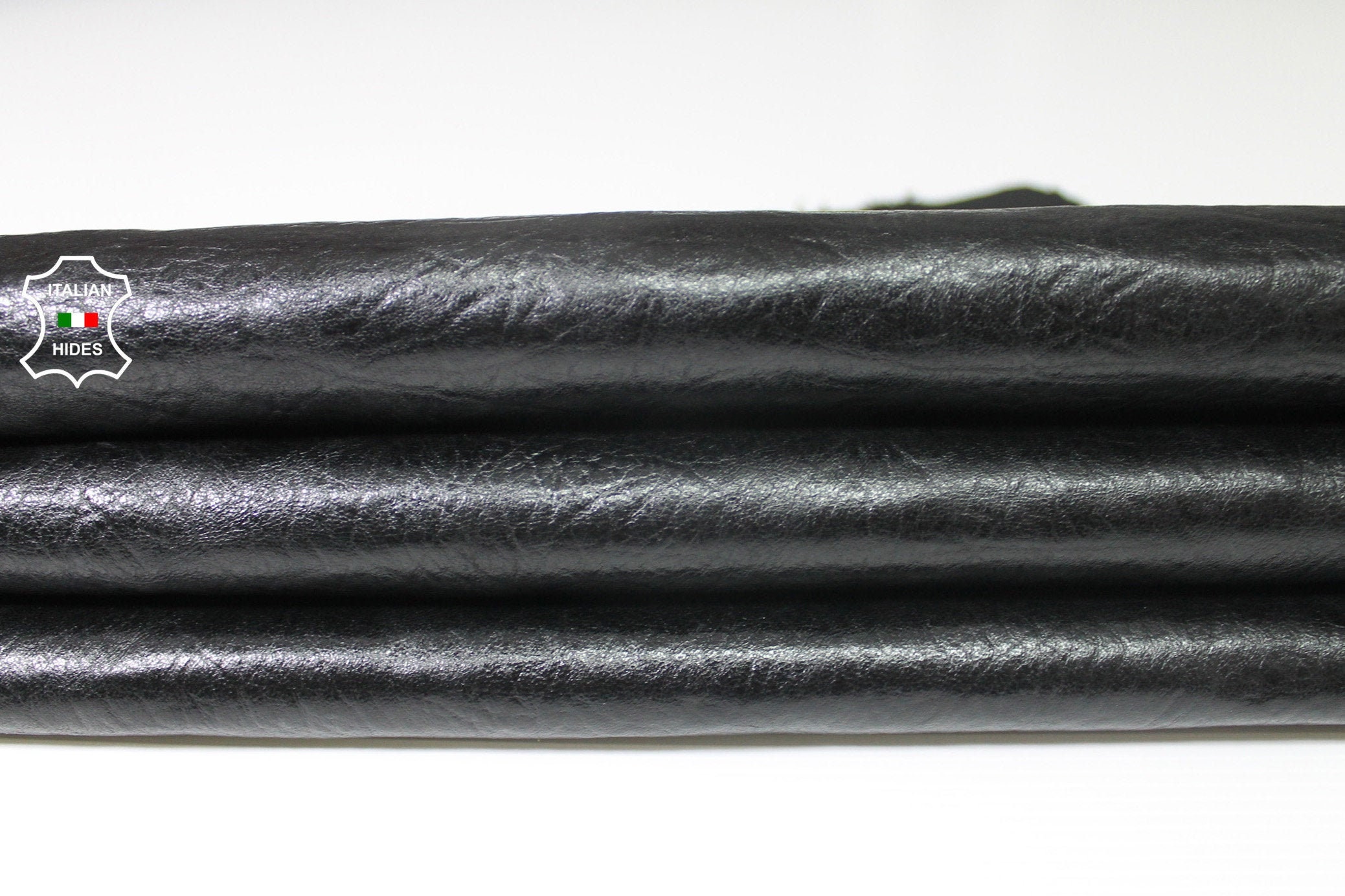 ELEPHANT GRAINY shiny rough strong Italian Goatskin Goat leather skin ...