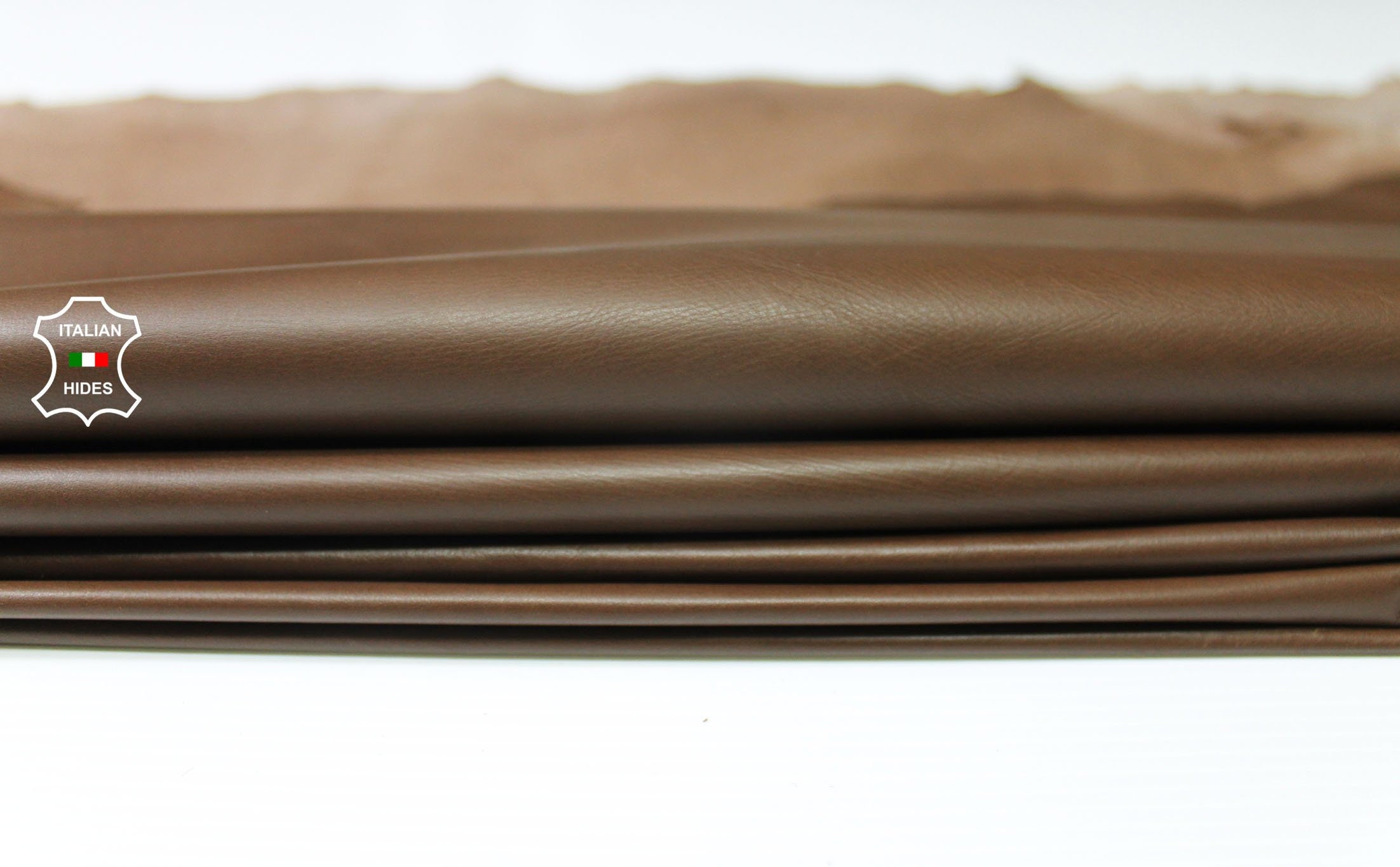 BROWN thin soft Italian Calfskin Calf cow leather material for sewing 2 ...